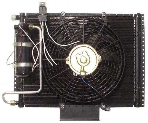 TR-6 Condenser w/ Drier, Fan, Relay, Brackets & Binary – Nostalgic AC Parts
